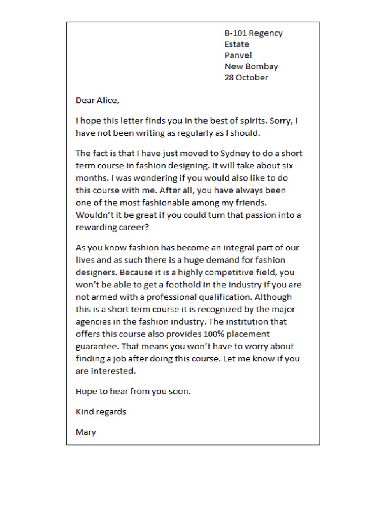 Informal Letters Examples | PDF