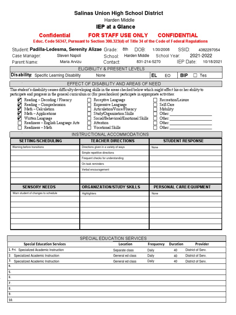 Sp-Iep 14 | PDF | Special Education | Individualized Education Program