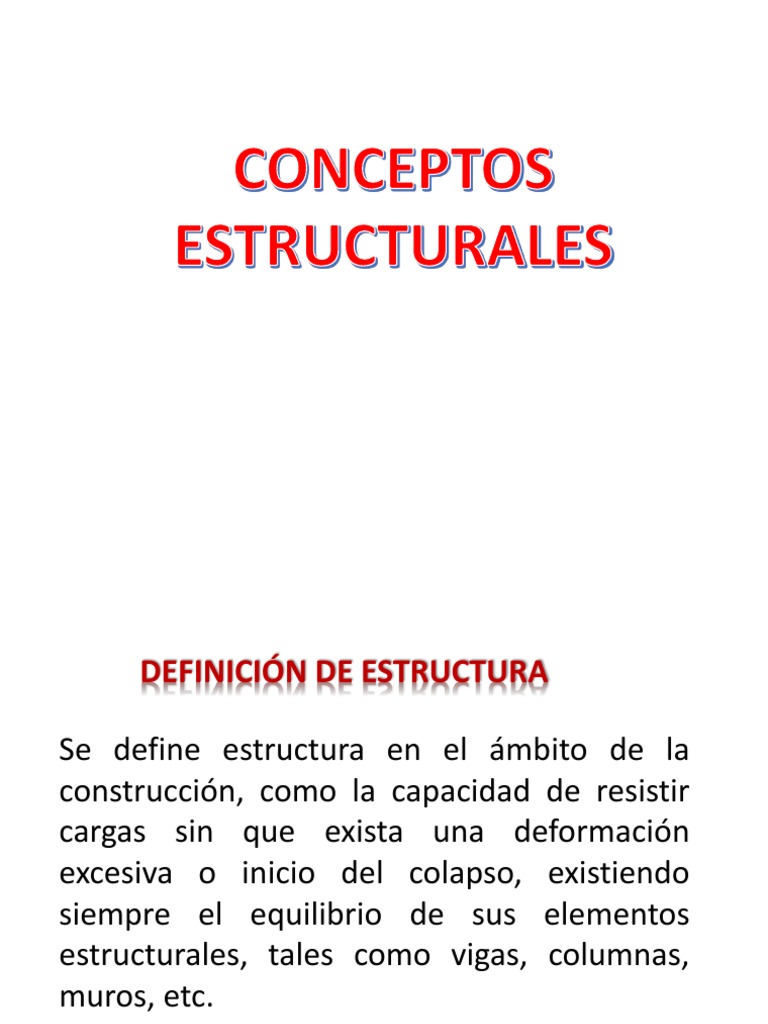 Conceptos Básicos de Estructuras | PDF | Hogar, jardinería y bricolaje | Tecnología
