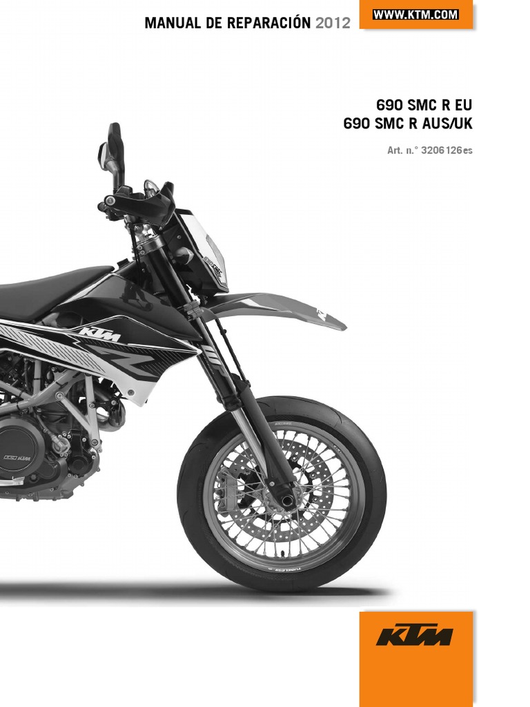 2012 KTM SMC R Repair Manual | PDF | Motocicleta | Embrague