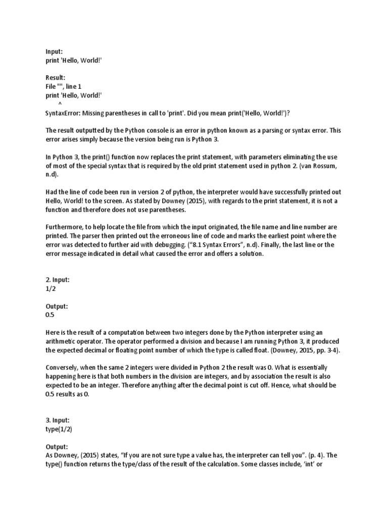 Cs 1101 Programming Fundamentals Discussion Assignment Unit 1 Pdf Integer Computer