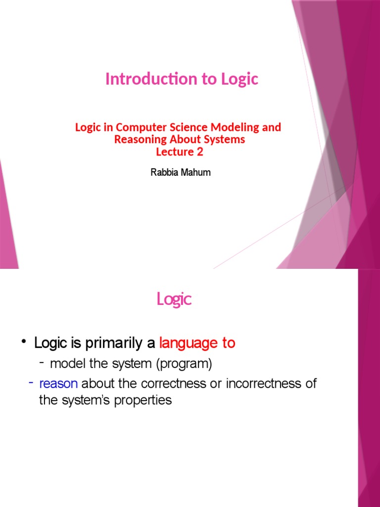 Lec 2 | PDF | Logic | If And Only If