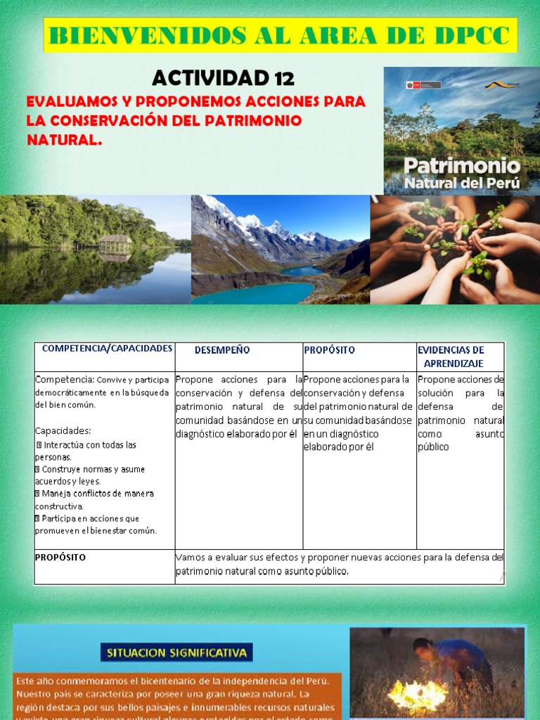Actividad 12 Eda 93º DPCC 3a | PDF | Perú | Biodiversidad