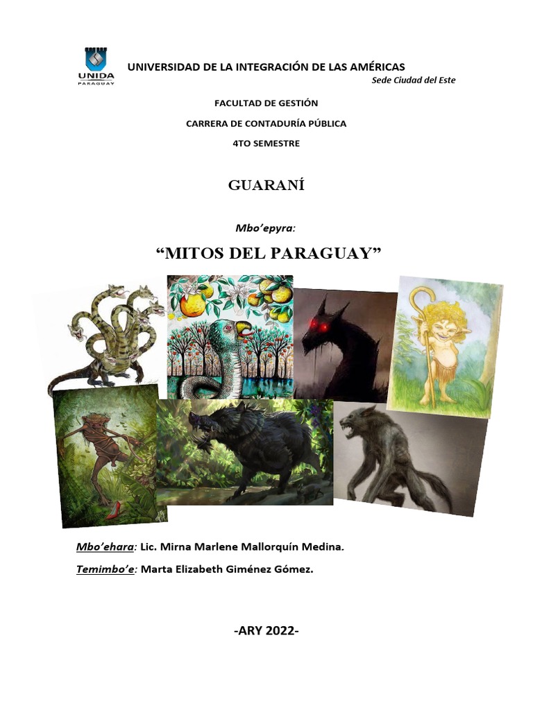 Mitos y Leyendas de Paraguay | Descargar gratis PDF | Mitología | Personajes mitologicos