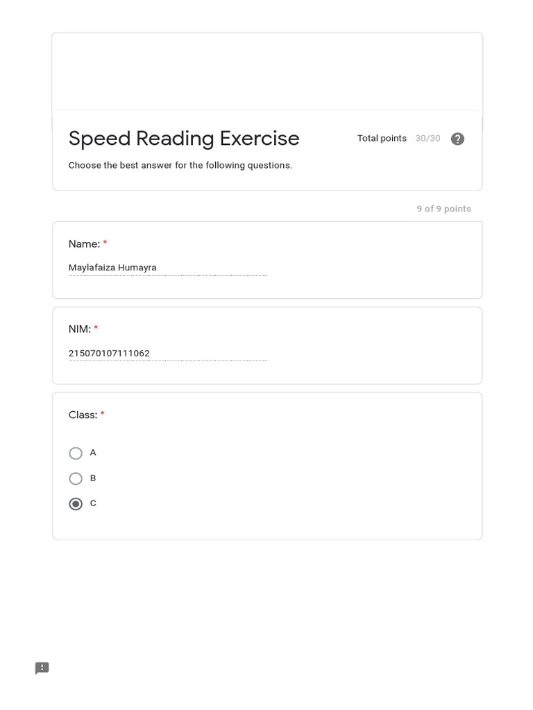 Speed Reading Exercise Pdf Ant Food And Drink