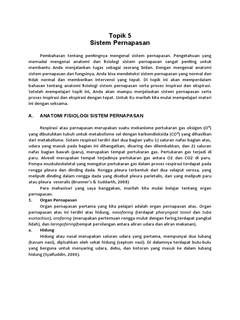 Sesi 6 Sistem Pernafasan | PDF