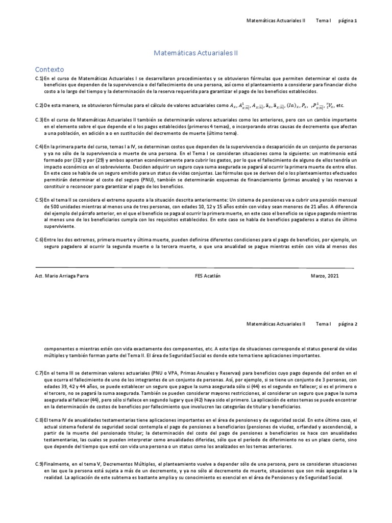 Act2 - Tema 1 | PDF | Pensión | Actuario