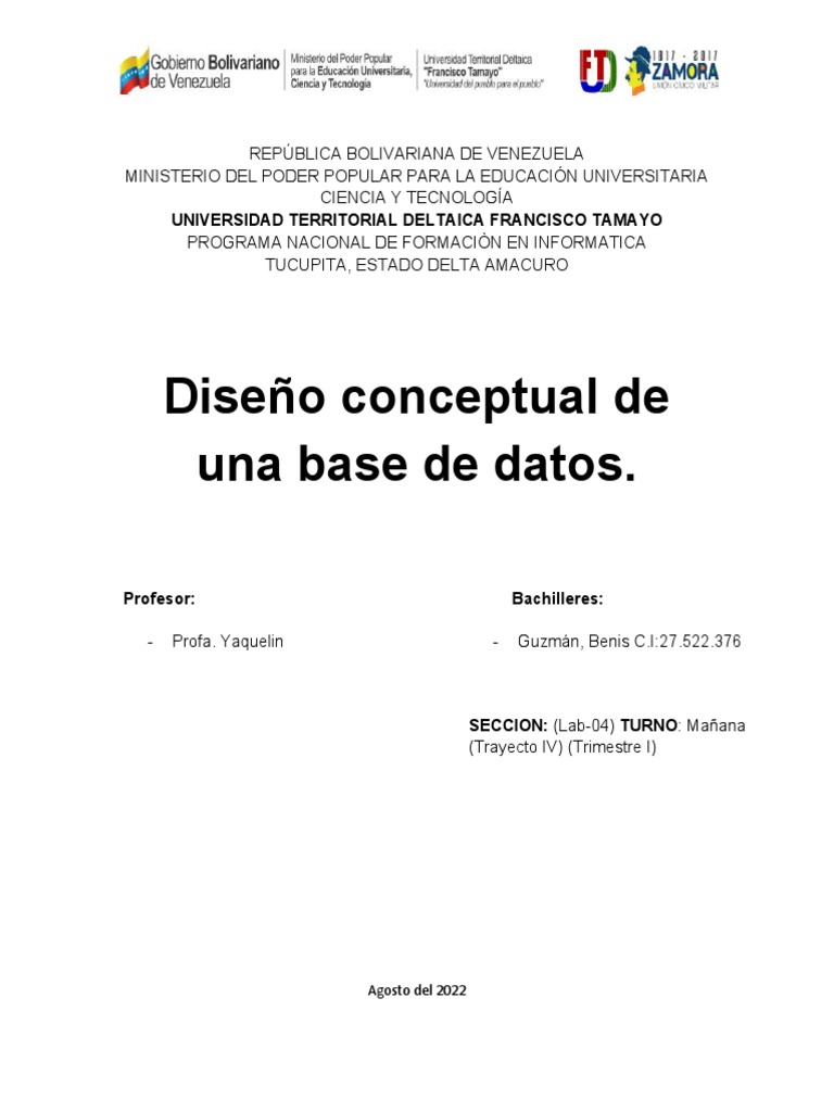 Modelado de Base de Datos | Descargar gratis PDF | Bases de datos ...