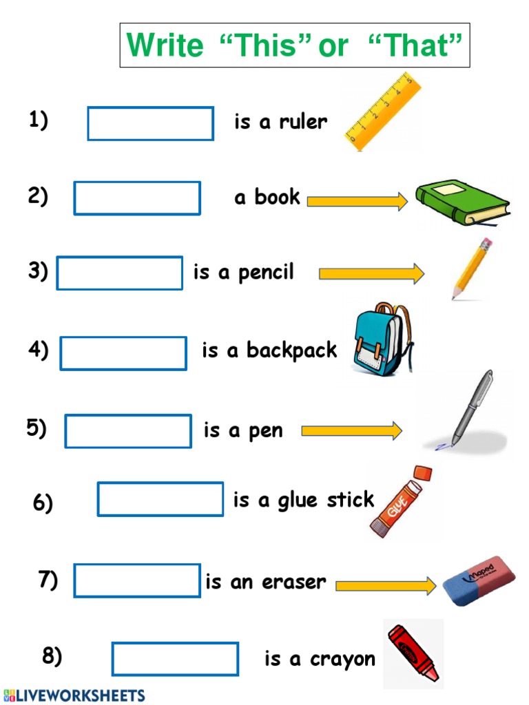 Write "This" or "That" | PDF