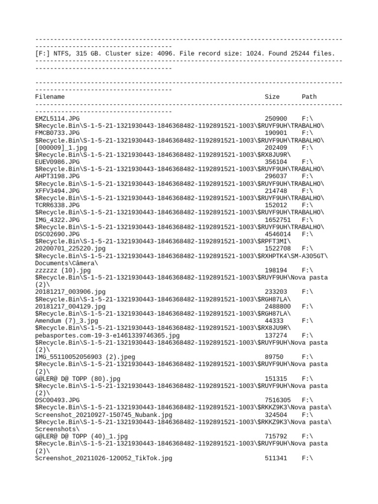 Deleted Files | PDF | Image Processing | Data Management