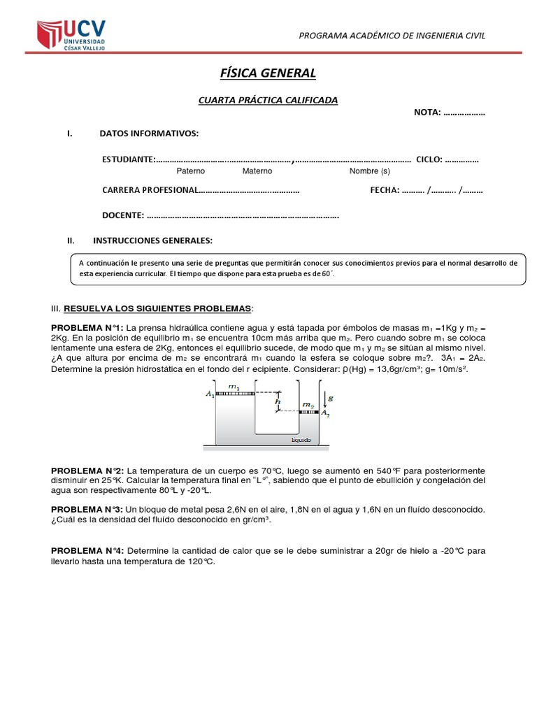 4ta PC Física I | PDF