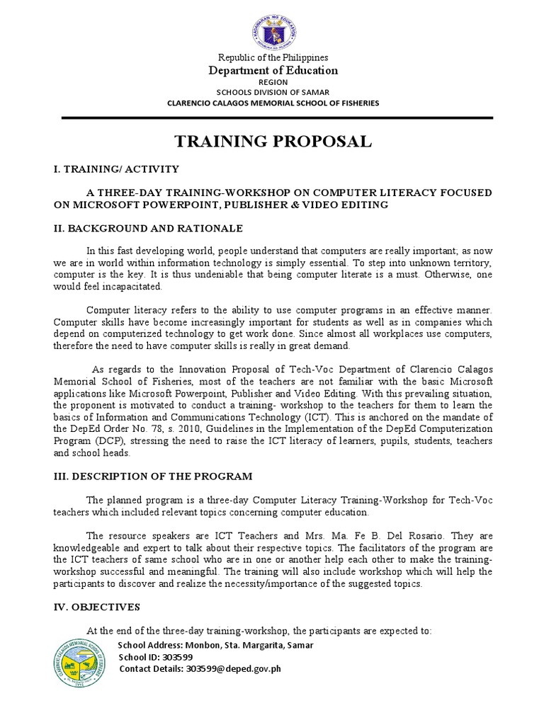 Final PROPOSAL Ict | PDF | Educational Technology | Vocational Education