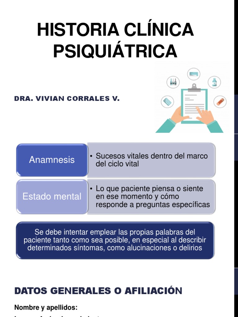 Historia Clínica Psiquiátrica | PDF | Manual Diagnóstico y Estadístico de los Trastornos ...