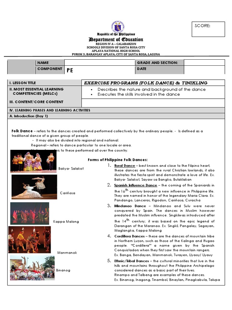 Q3 LAS PE Week 5 6 | PDF | Philippines