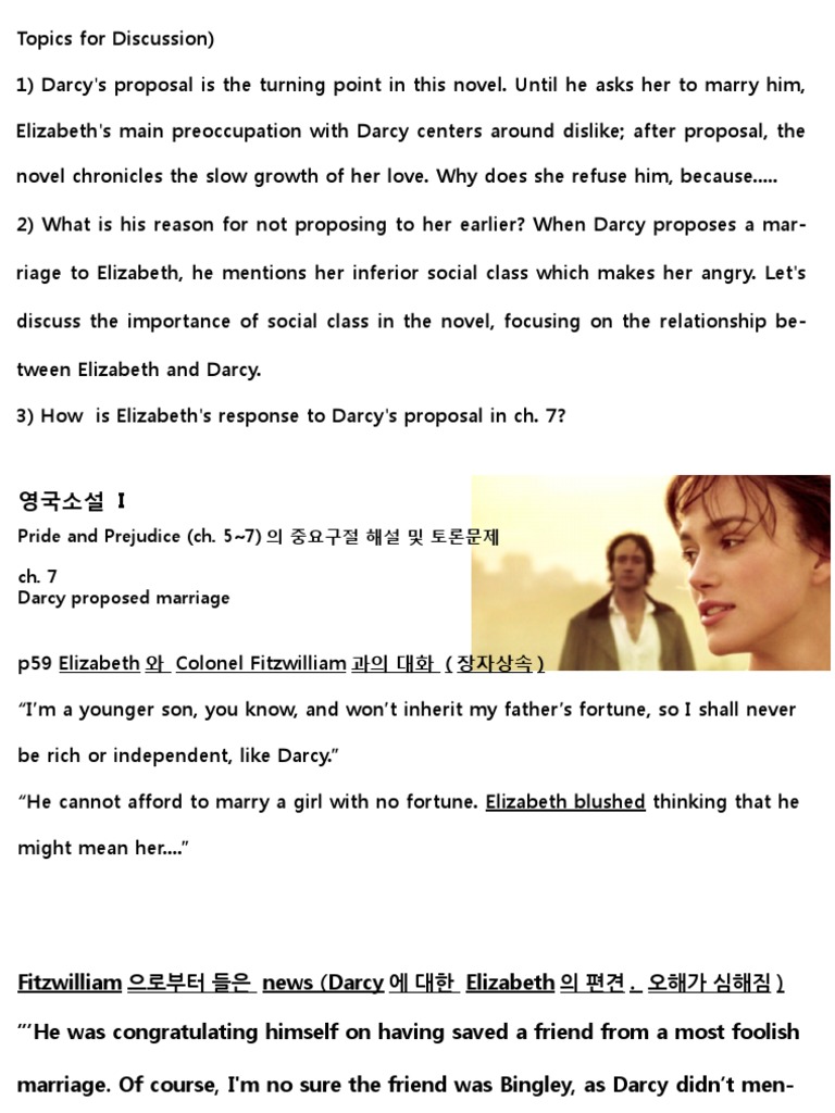 4주차) 3 Pride and Prejudice Ch7 (2021) | PDF | Mr. Darcy | Pride And ...