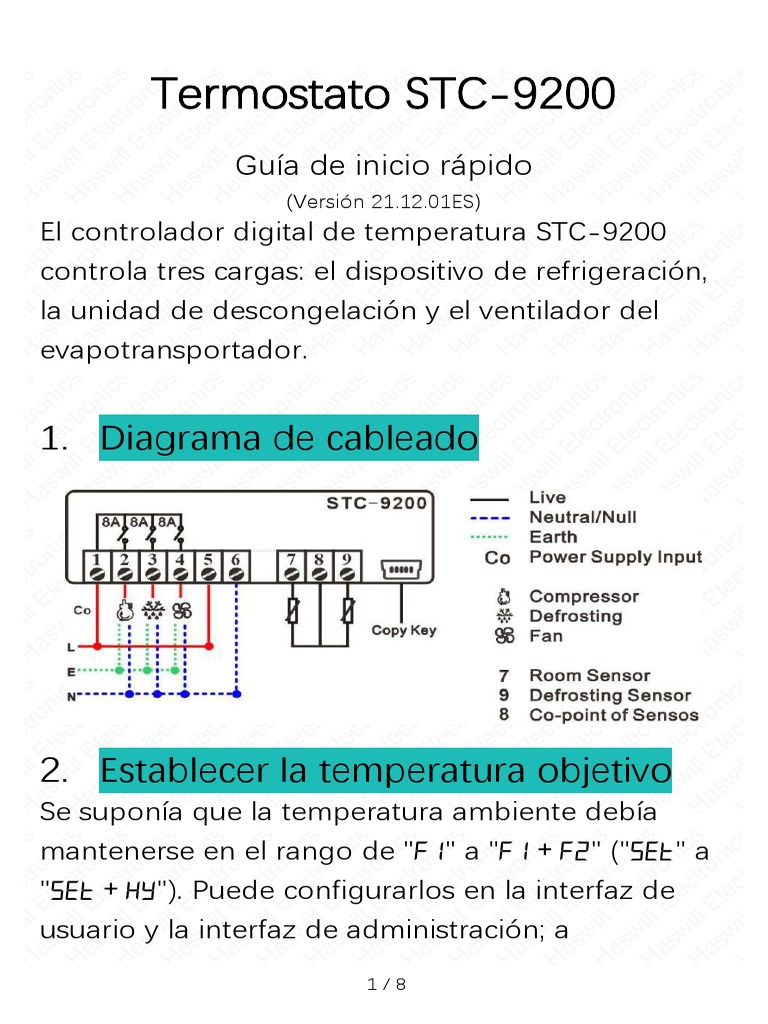 STC 9200 Thermostat User Manual in Spanish | Descargar gratis PDF ... STC 9200 Thermostat User Manual in Spanish | Descargar gratis PDF ...