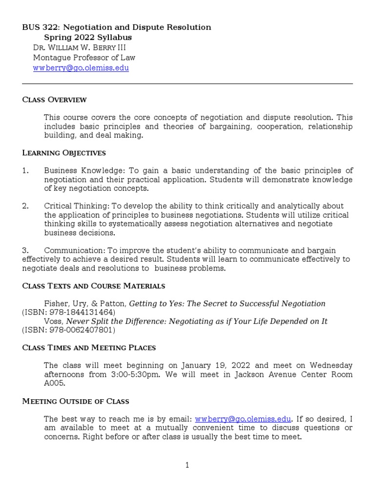 BUS322.Syllabus - Spring2022 (1) - Tagged | PDF