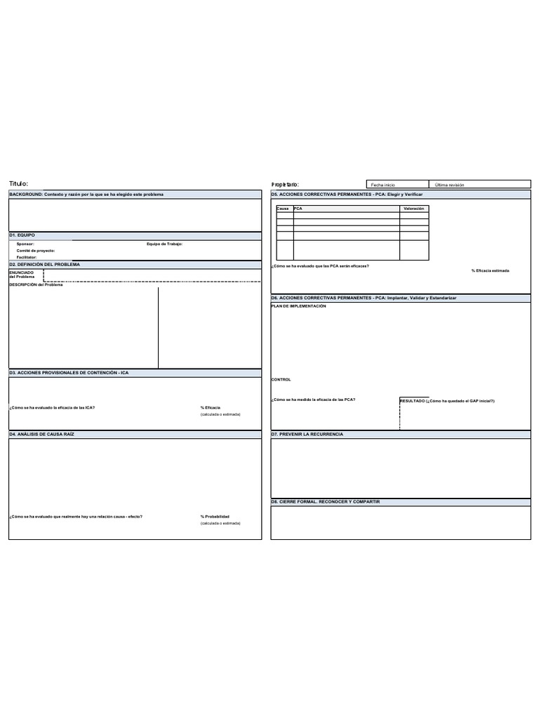 Plantilla 8d + Ejemplo | PDF