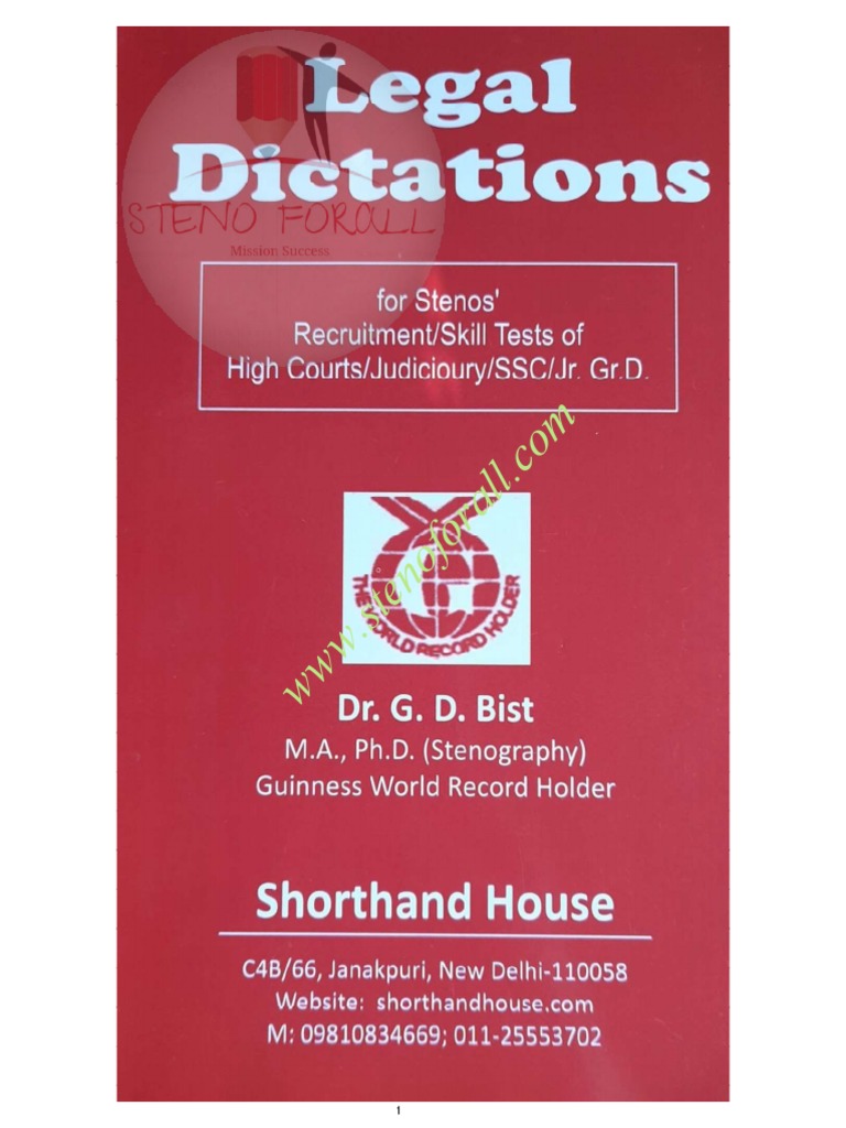 GD Bist Shorthand Legal Dictation Guide | PDF