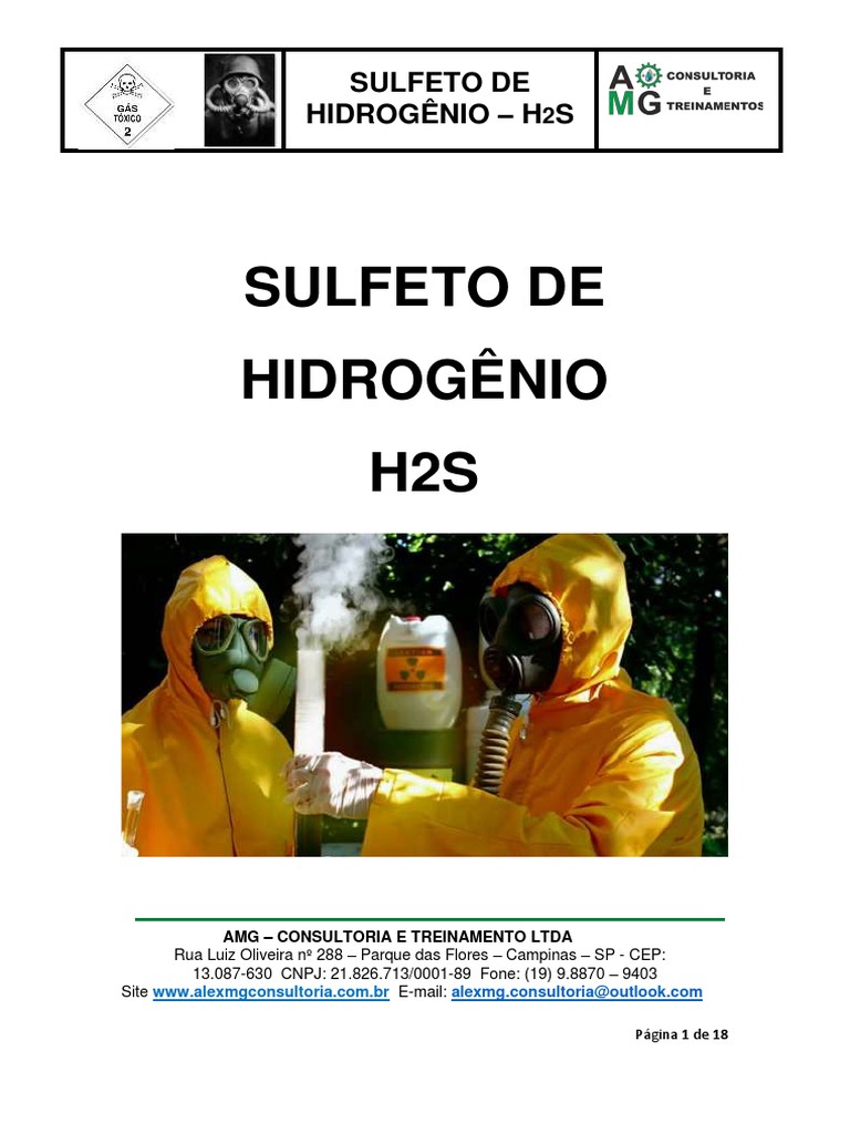 Sulfeto de Hidrogênio - H2S | PDF | Densidade | Hidrogênio