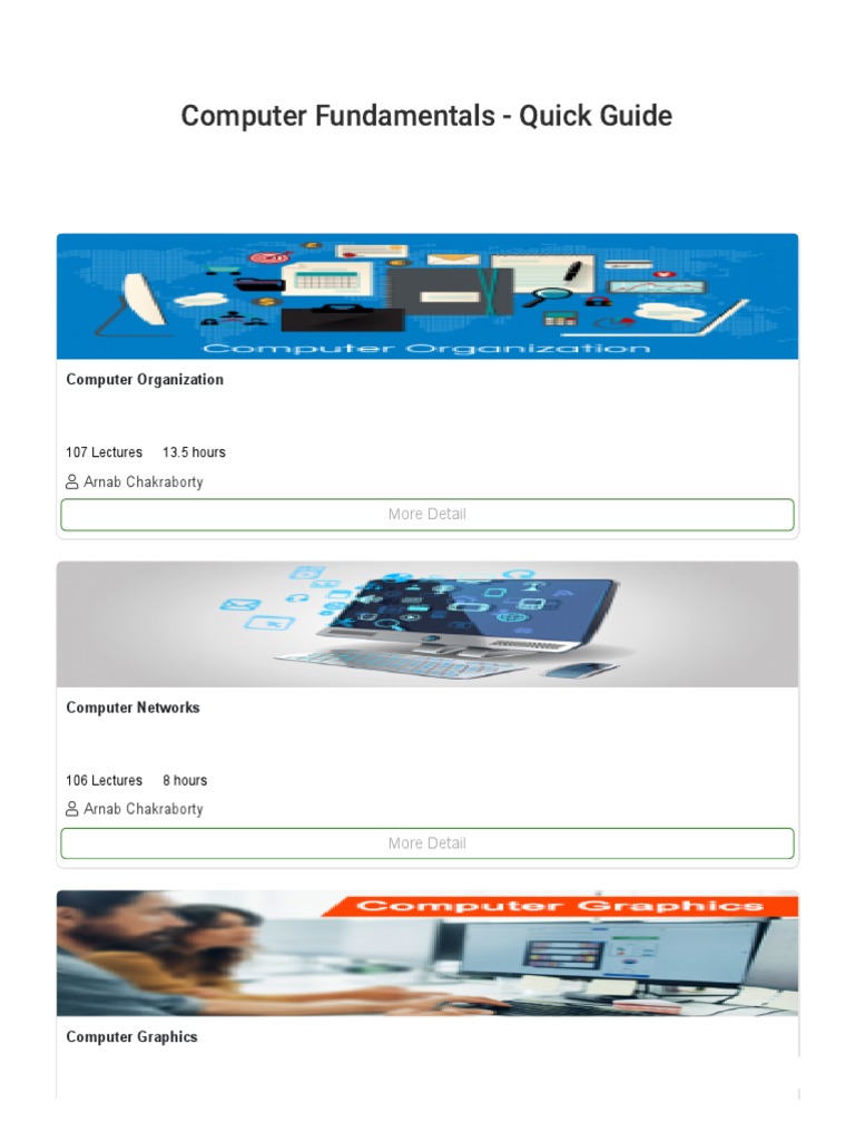 Computer Fundamentals Quick Guide Pdf Random Access Memory
