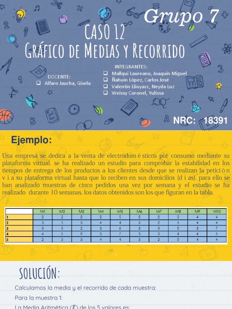 CASO 12 - Diagrama de Medias y Recorrido | PDF | Método científico