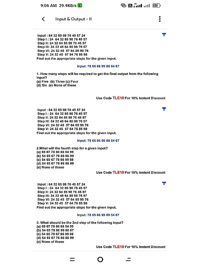 Input Output Questions | PDF