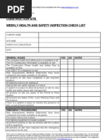 Checklist For Construction Safety and Health Program | Occupational ...