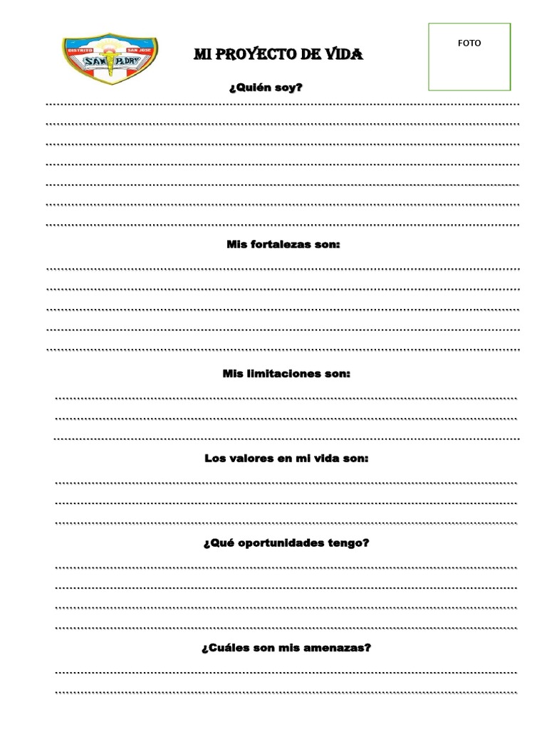 Esquema De Proyecto De Vida 1 2022 Pdf