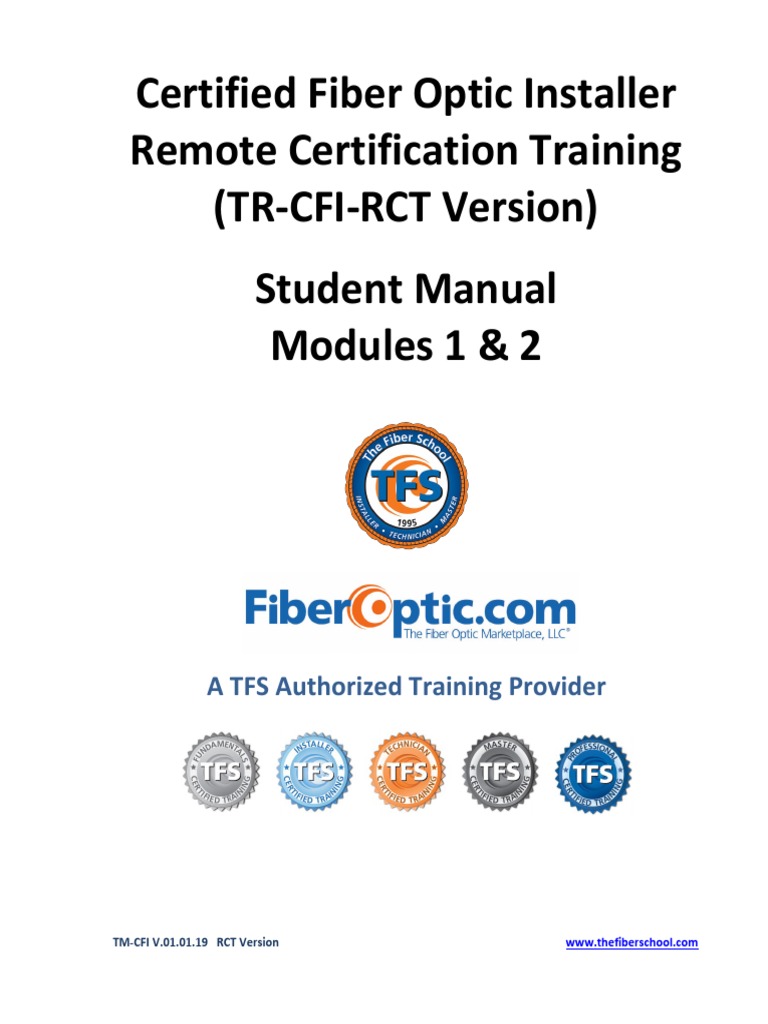 TM-CFI RCT Version Modules 1 & 2 V.01.01.19 | PDF | Optical Fiber ...