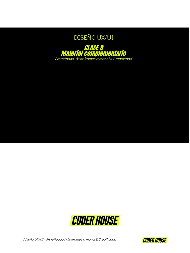 Diseño UX - UI - Clase 8. Wireframes A Mano | PDF | Diseño | ciberespacio
