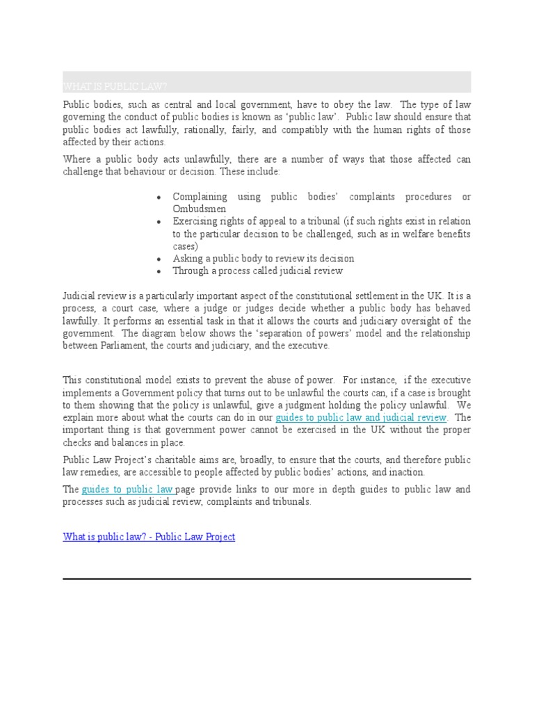 What Is Public Law | PDF