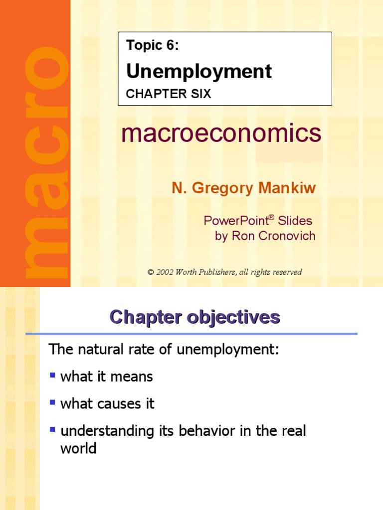 Mankiw Chapter 6 Unemployment | PDF | Unemployment | Labour Economics