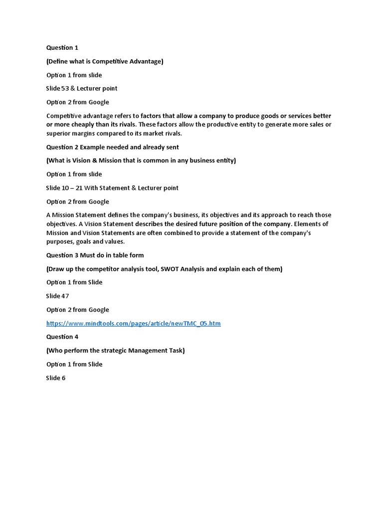 Strategic Management | PDF