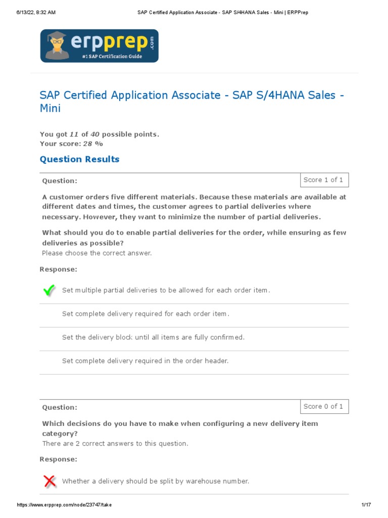 Sap S - 4hana Sales - Mini - Erpprep | PDF | Invoice | Information Technology Management