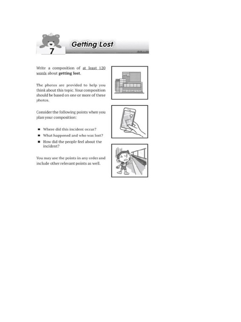 P4 English Composition Practice 4 - Getting Lost | PDF