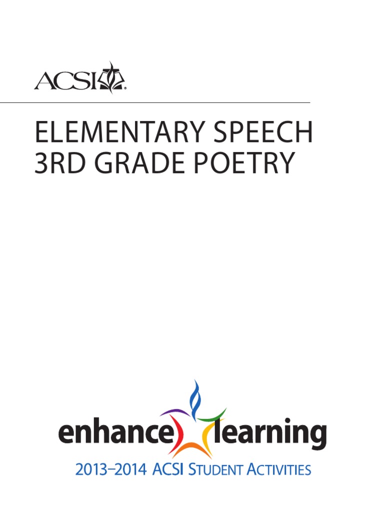 Grade 3 Poetry | PDF