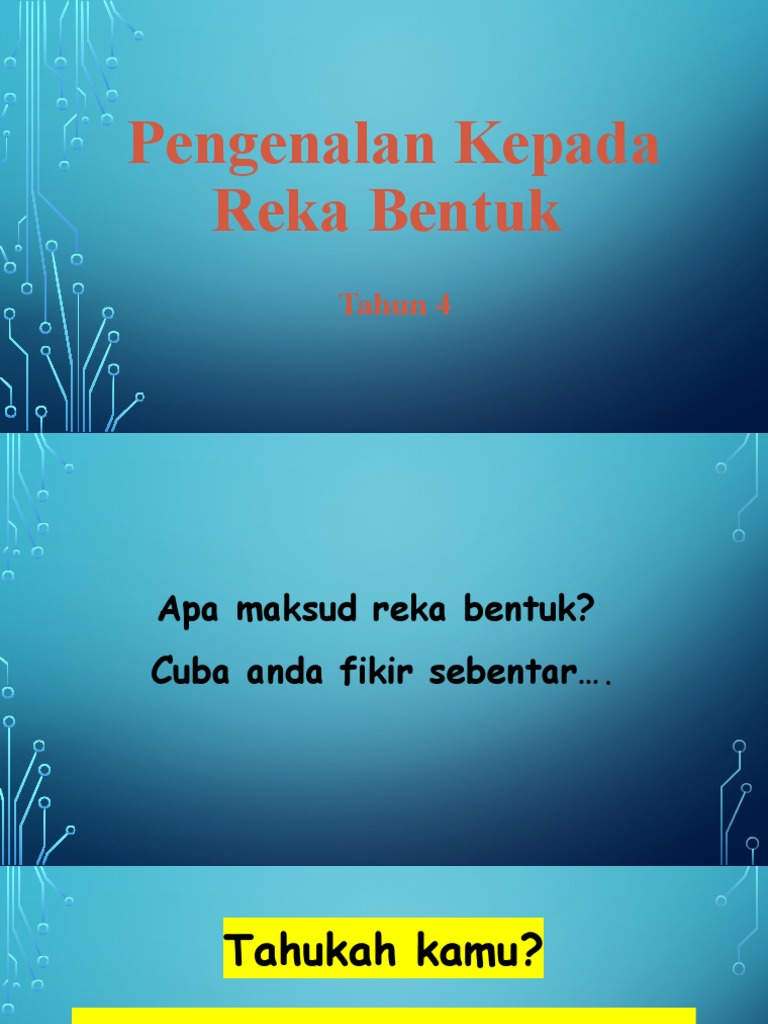 RBT Tahun 4 Pengenalan Kepada Reka Bentuk | PDF