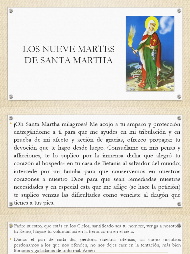Los Nueve Martes de Santa Martha | PDF | María, madre de Jesús | orador ...
