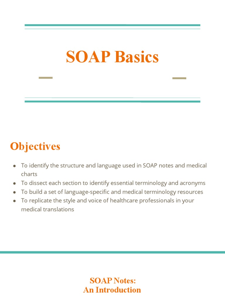 SOAP Basics | PDF | Medical Diagnosis | Clinical Medicine
