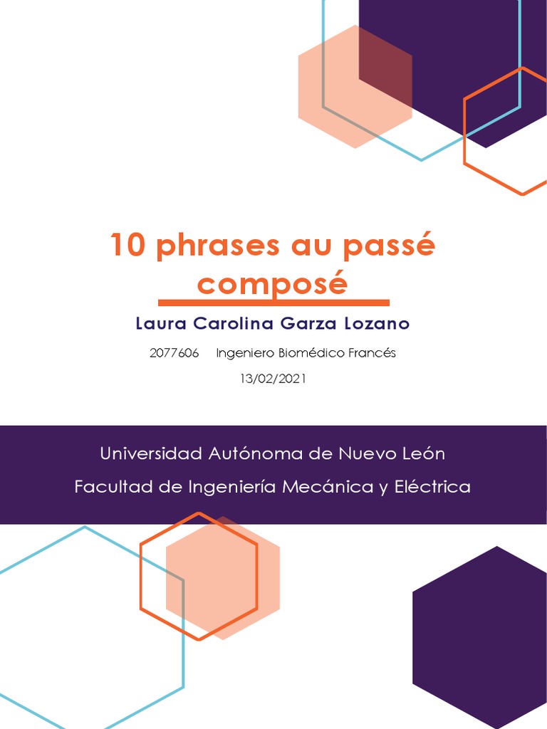 10 Phrases Au Passé Composé | PDF