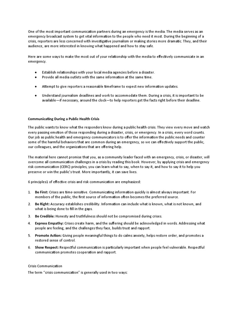 Effective Crisis Communication Guide | PDF | Risk | Emergency