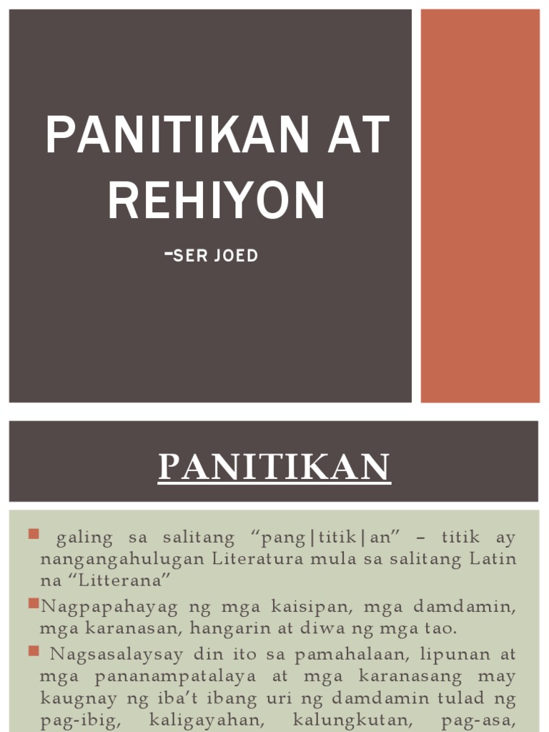 Panitikan at Rehiyon | PDF