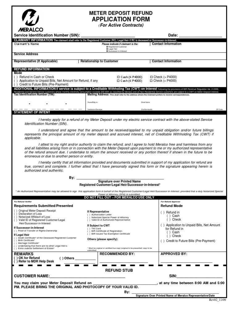 MDR Application Form | PDF
