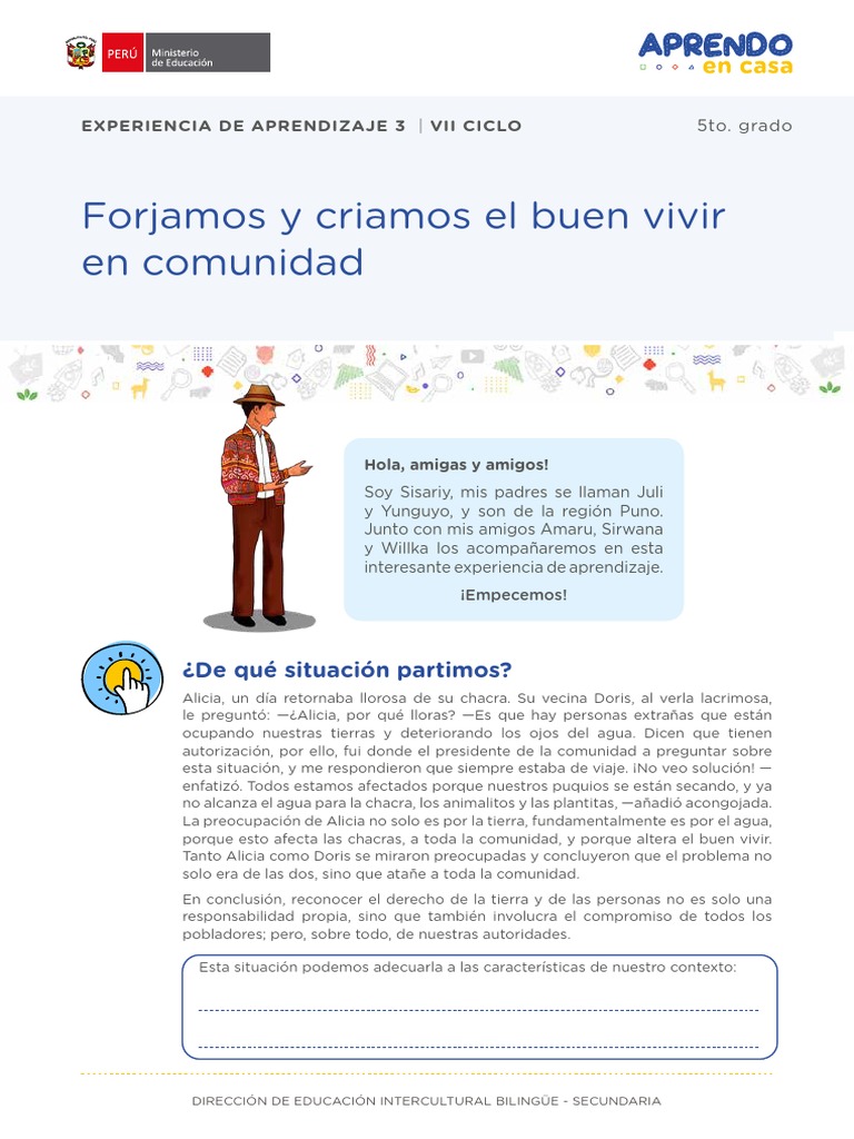 5 Aec3-Eib-Experiencia3-Presentacion | PDF | Aprendizaje | Lengua española