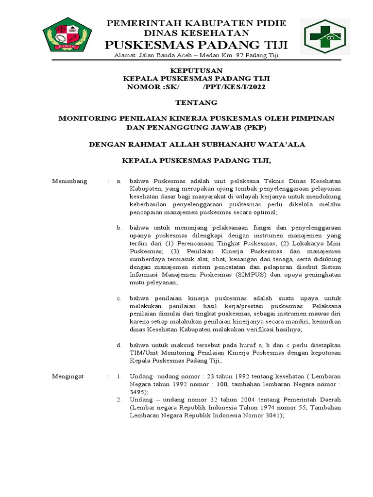 SK Tim PKP 2022 | PDF