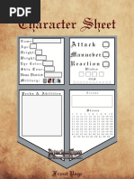 Fallout RPG Character Sheet Template | PDF