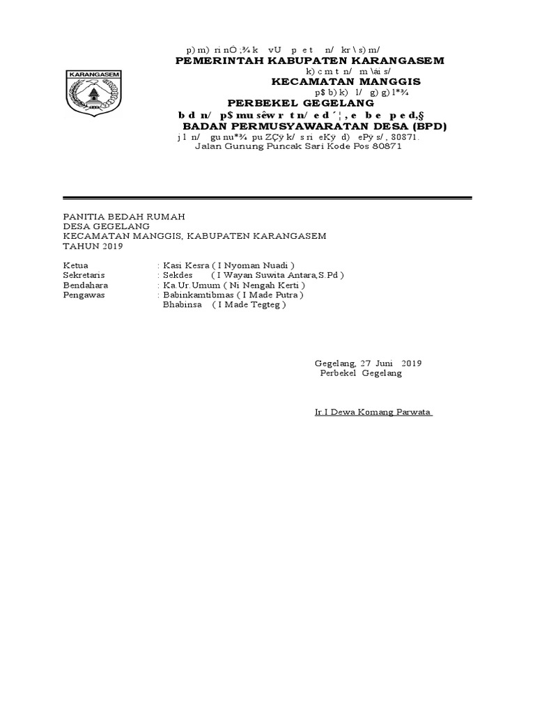 Draf Surat Keterangan | PDF