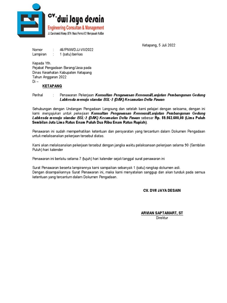 Surat Penawaran Dan Rab | PDF