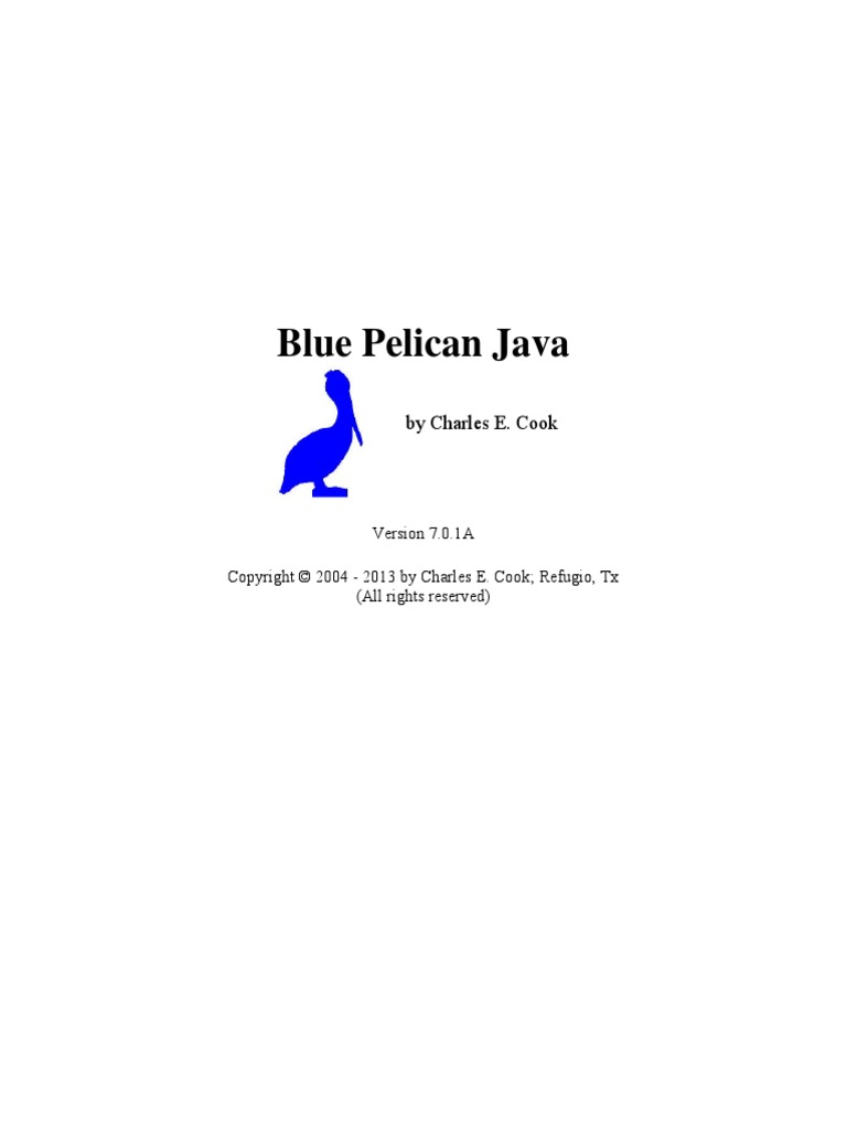 Blue Pelican Java Textbook Ver 110 | PDF | Byte | Control Flow